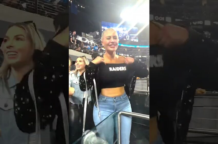 IG Model Danii Banks flashes At Raiders Game Booted